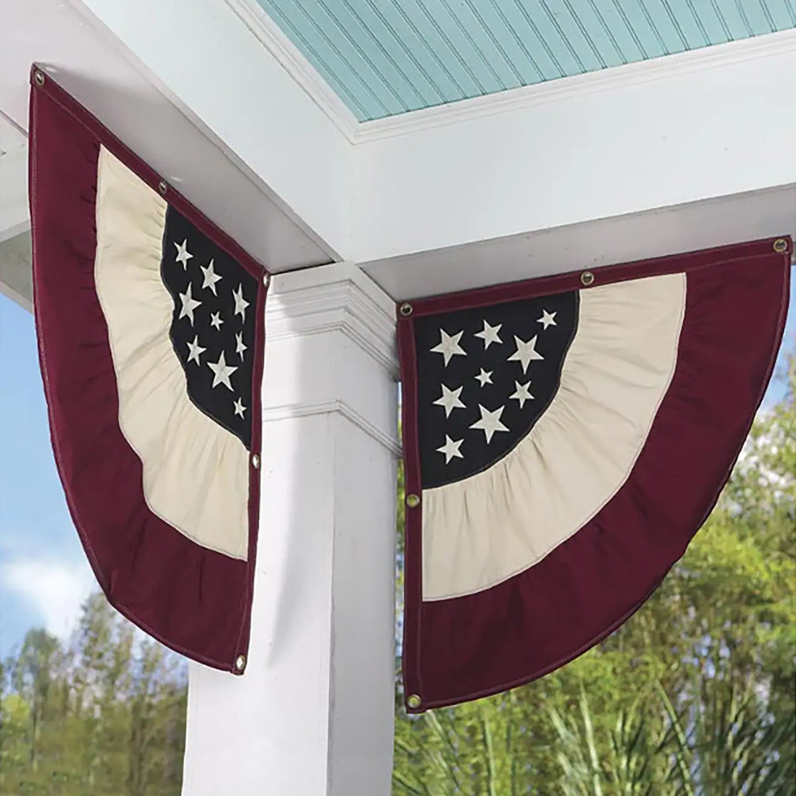 USA Pleated Fan Flag, American Bunting Flags Patriotic Stars & Stripes ...