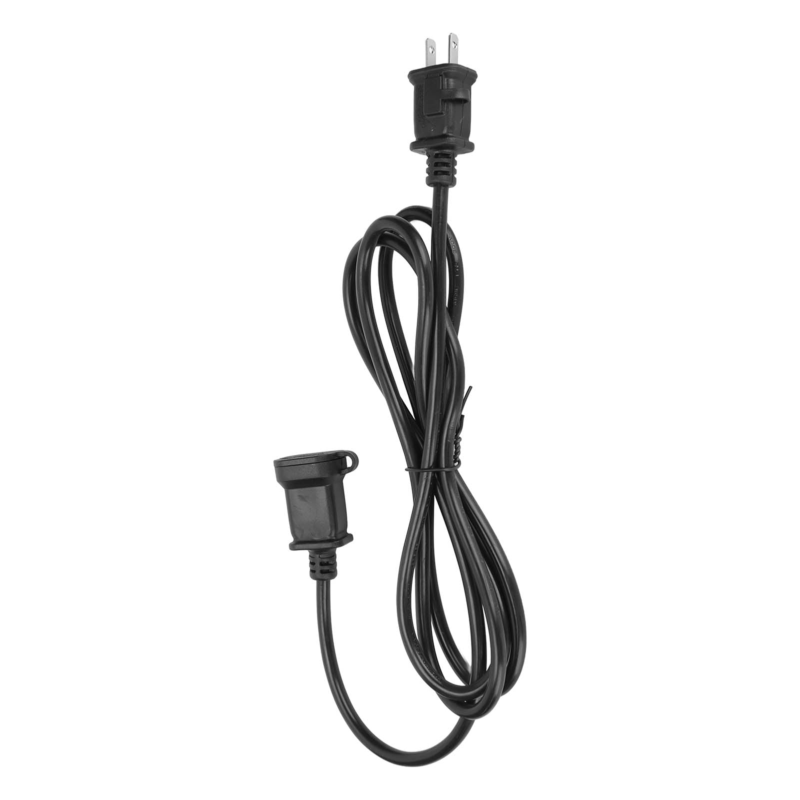 USA Power Extension Cable with Fuse and Waterproof Cover US AC 2 Pin ...