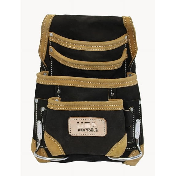 USA Pro Tools Suede Tool Pouch | 10 Pocket Leather Tool Pouch ...