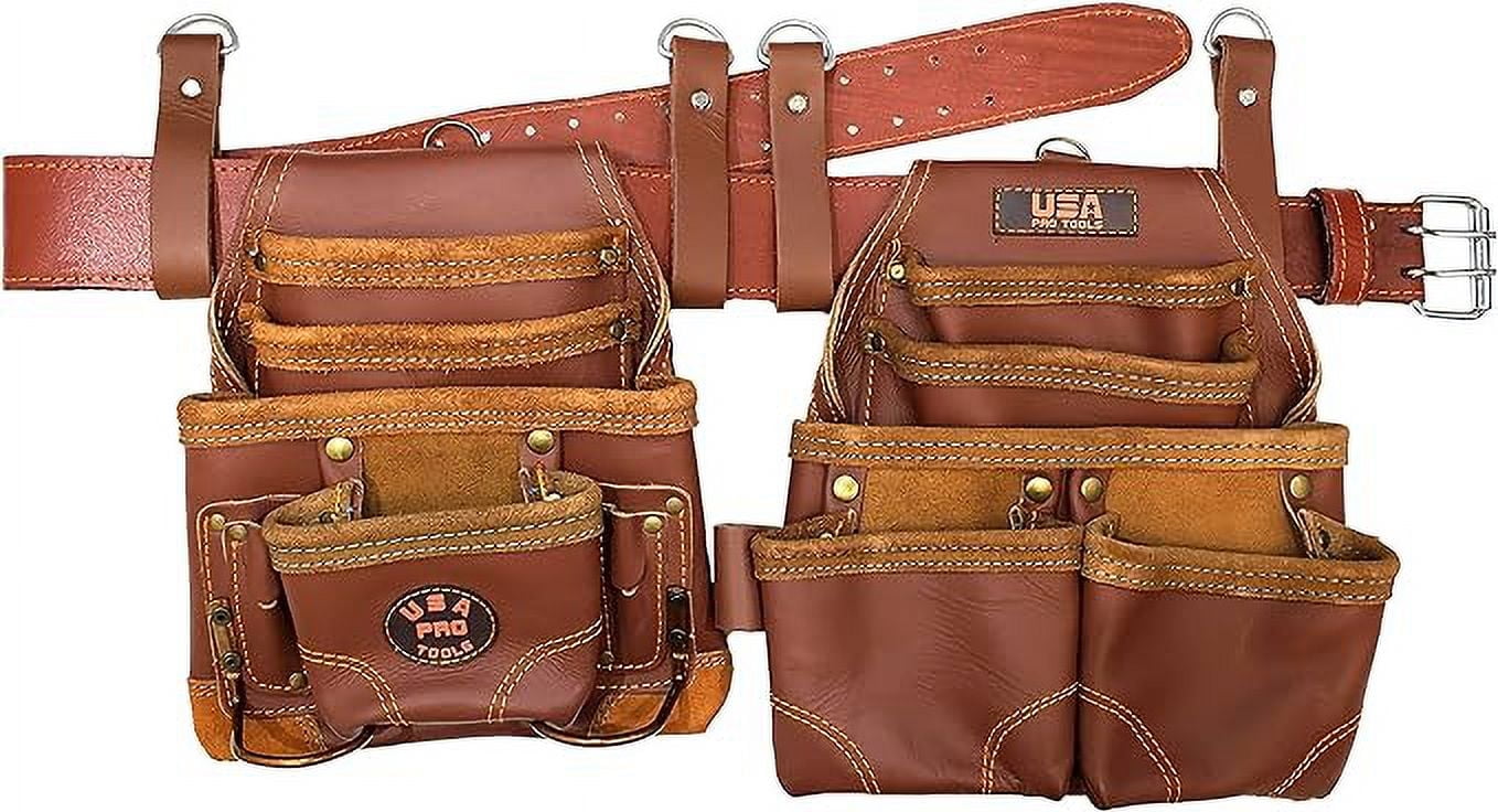 USA Pro Tools Tool Belt | Leather Rig for Carpenters, Framers ...