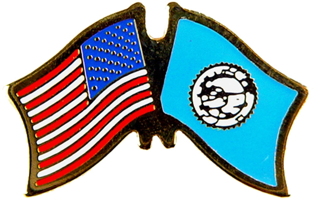 USA & SOUTH DAKOTA Cross Friendship Flags Pin - Officially Licensed ...
