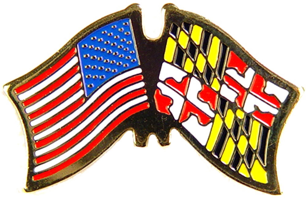 USA STATES, USA & MARYLAND Cross Flags - Original Artwork, Expertly ...