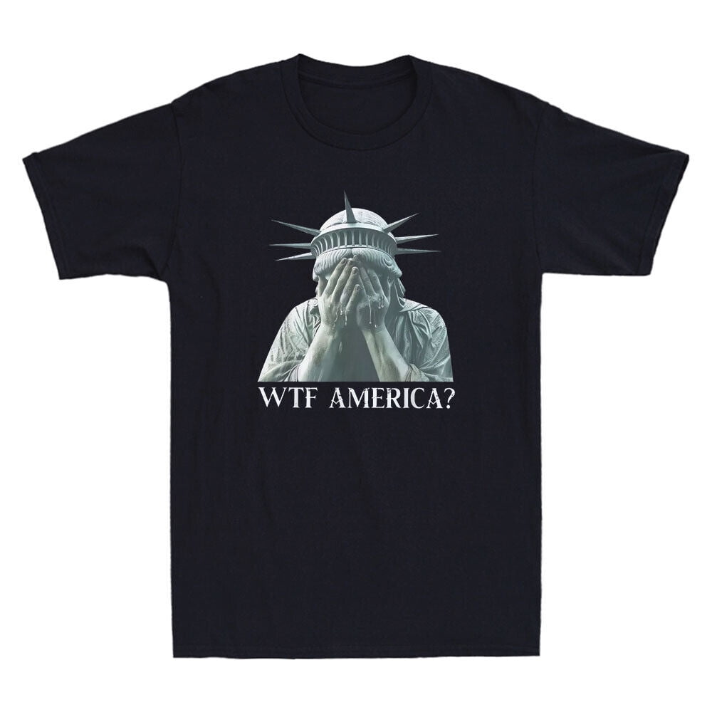 USA Satire Shirt Statue of Liberty Humor Statement Graphic - Walmart.com