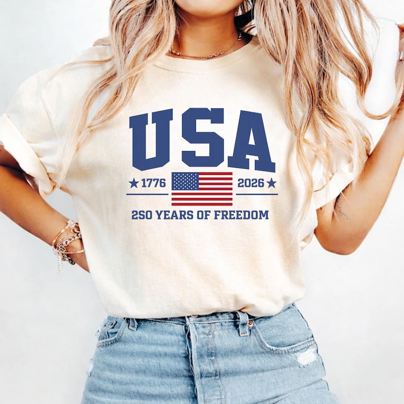 USA Shirt, 250 Years of Free Tee, America 250 Shirt, 1776-2026 American ...