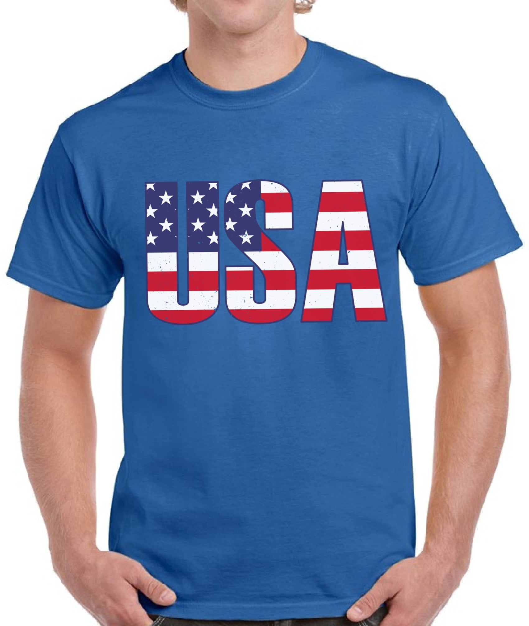 USA Shirts for Men - Patriotic Graphic Tees - American Flag 4th of July ...