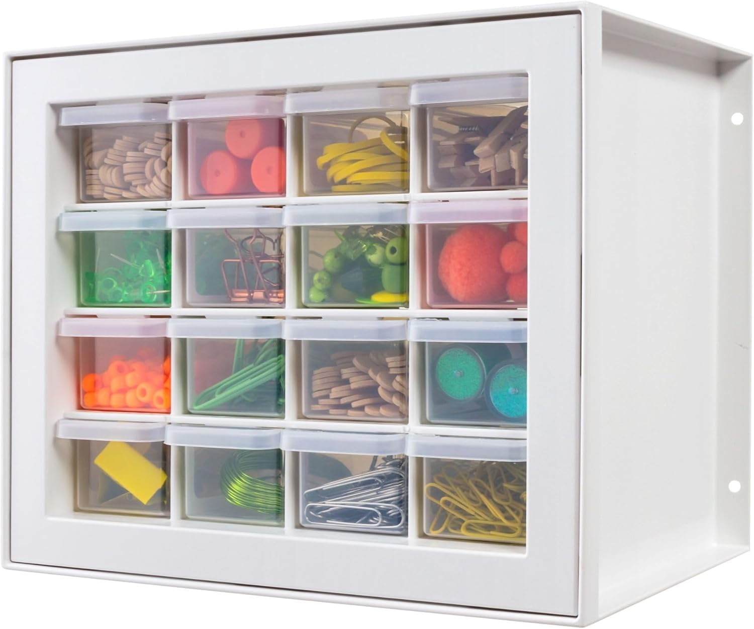 USA Small Drawer Organizer Storage, 16-Drawer Craft Cabinet for Screws ...