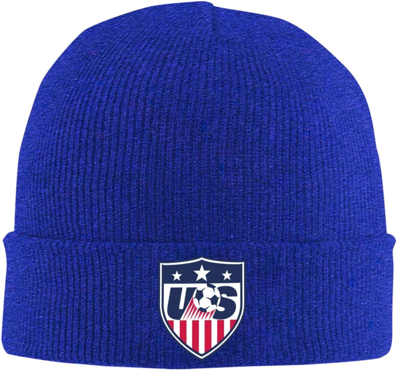 USA Soccer Team Winter Beanie Daily Hat Cuffed Plain Knitted Skull Cap ...