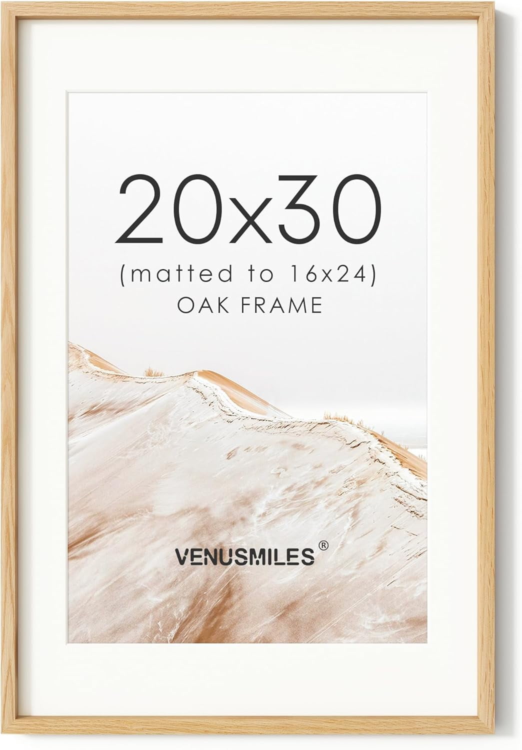 USA-Sourced Natural Oak Wood Picture Collage Frame with HD Tempered ...