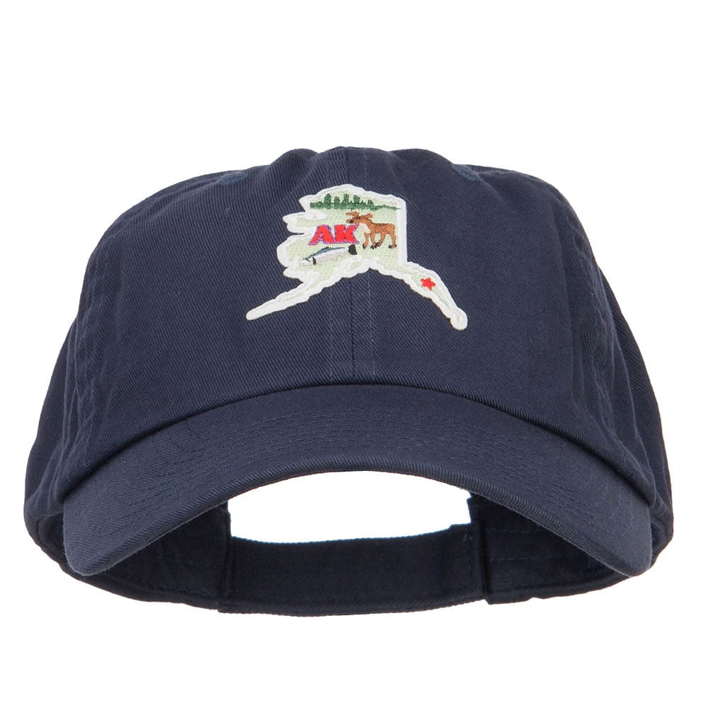 USA State Alaska Patched Low Profile Cap - Navy OSFM - Walmart.com