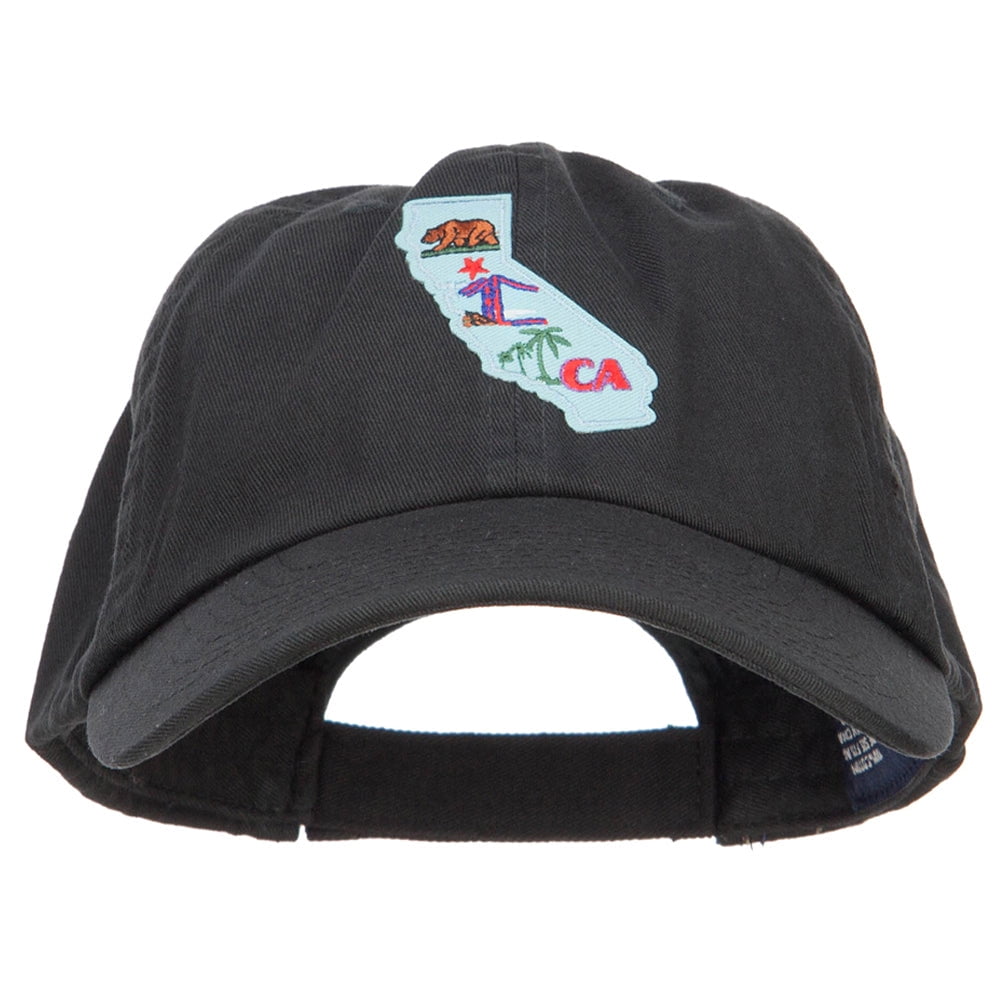 USA State California Patched Low Profile Cap - Black OSFM - Walmart.com