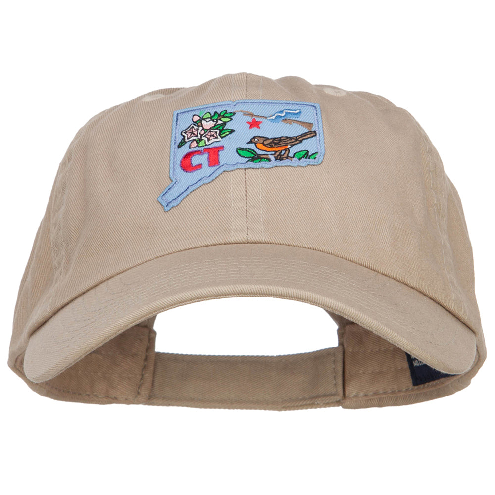 USA State Connecticut Patched Low Profile Cap - Khaki OSFM - Walmart.com