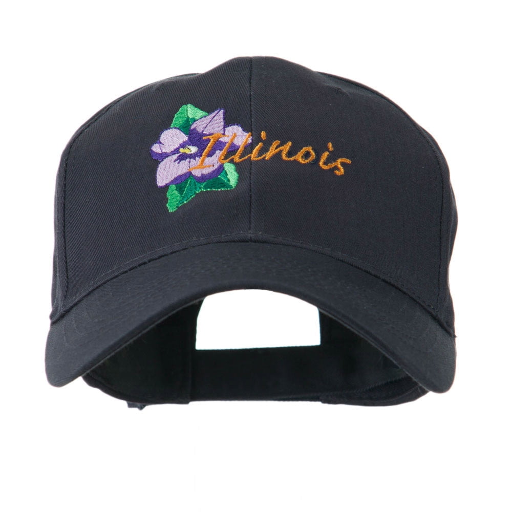 USA State Flower Illinois Violet Embroidered Cap - Navy OSFM - Walmart.com