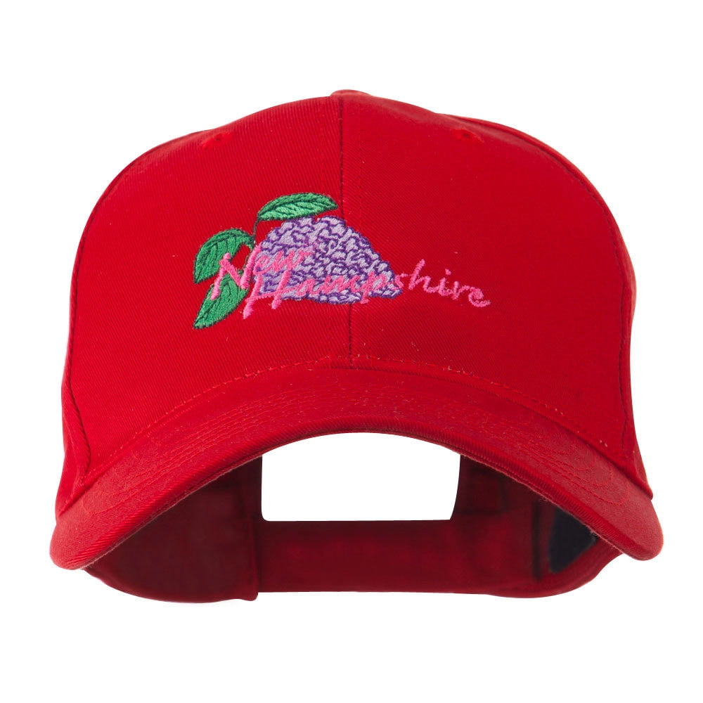 USA State Flower New Hampshire Lilac Embroidered Cap - Red OSFM ...