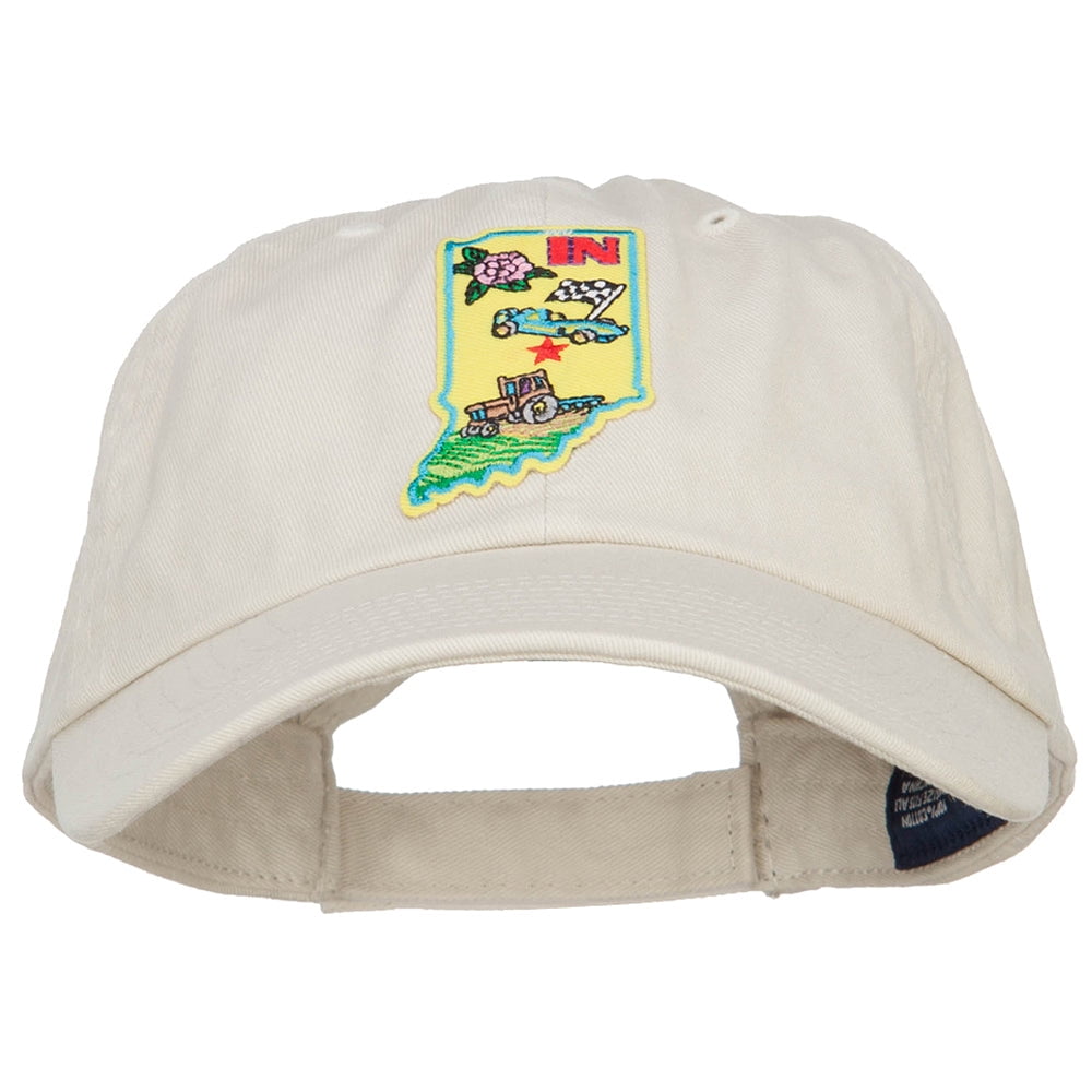 USA State Indiana Patched Low Profile Cap - Putty OSFM - Walmart.com