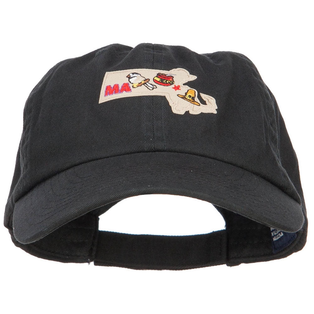 USA State Massachusetts Patched Low Profile Cap - Black OSFM - Walmart.com