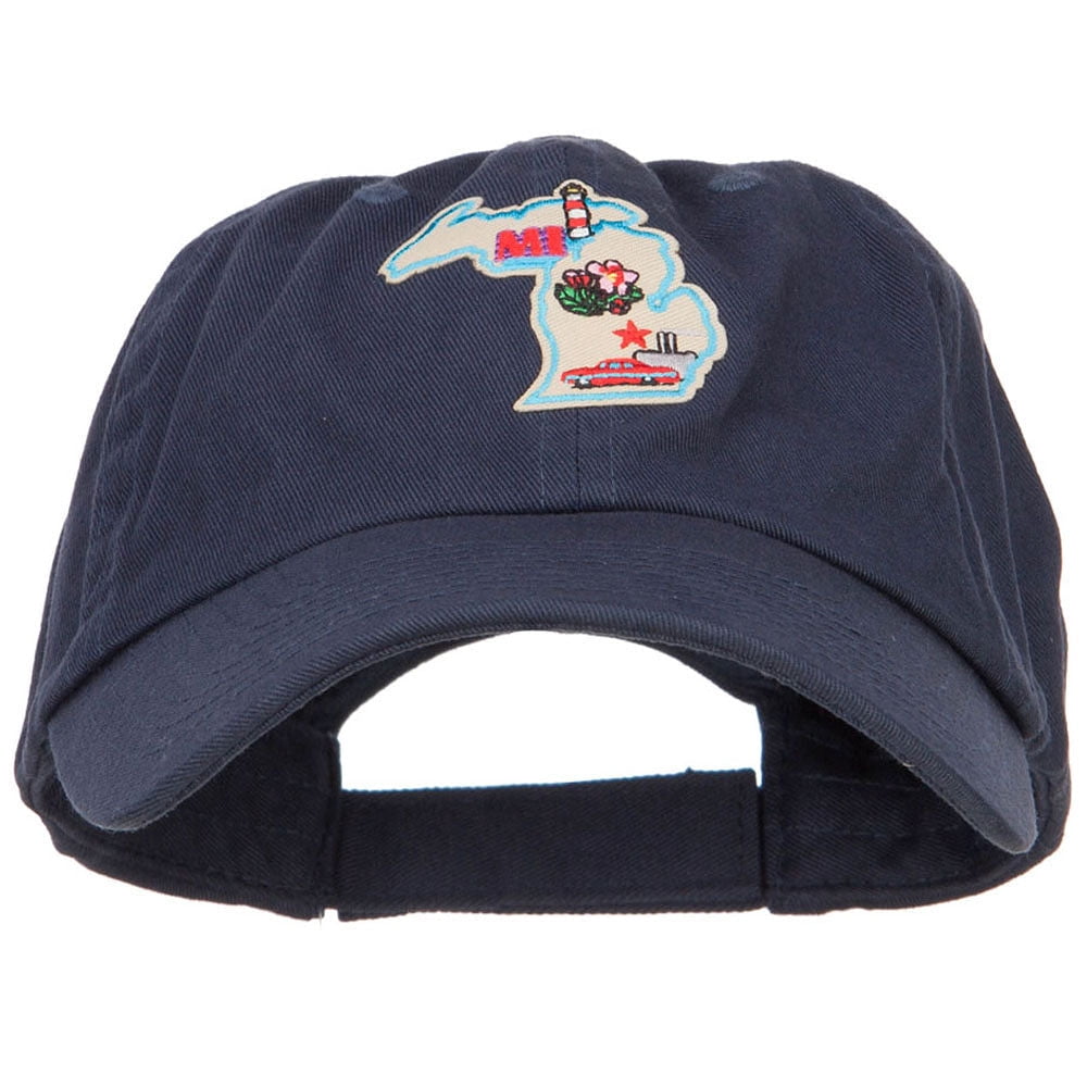USA State Michigan Patched Low Profile Cap - Navy OSFM - Walmart.com