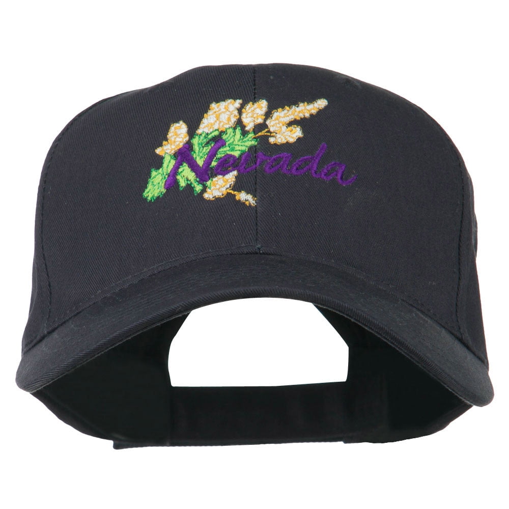 USA State Nevada Sagebrush Embroidered Low Profile Cap - Navy OSFM ...
