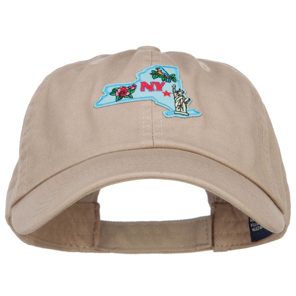 USA State New York Patched Low Profile Cap - Khaki OSFM - Walmart.com