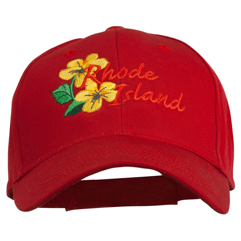 USA State Rhode Island Violet Embroidered Low Profile Cap - Red OSFM ...