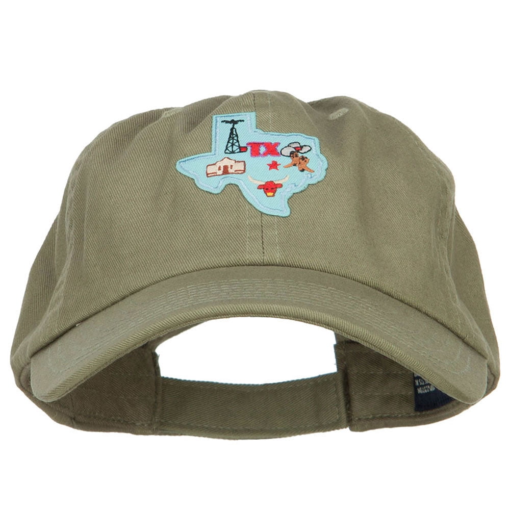 USA State Texas Patched Low Profile Cap - Olive OSFM - Walmart.com