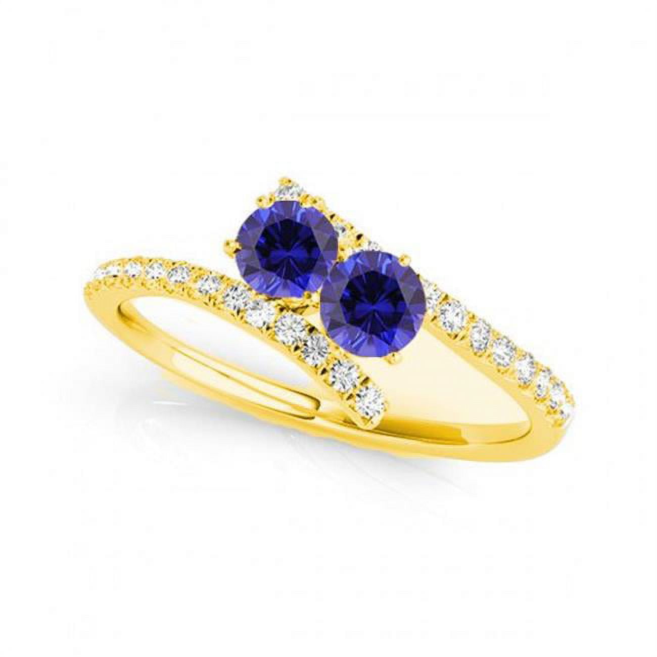 USA Studs 0.5 14K Yellow Gold Two Stone Rings, i-1 Round - Walmart.com