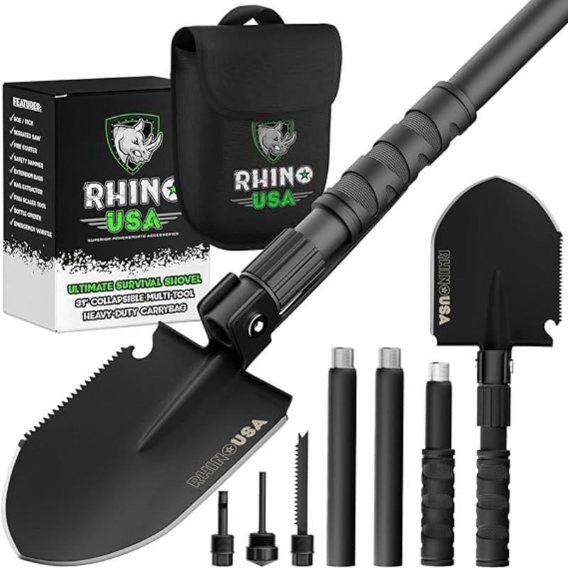 USA Survival Shovel w /Pick Heavy Duty Carbon Steel Military Style ...