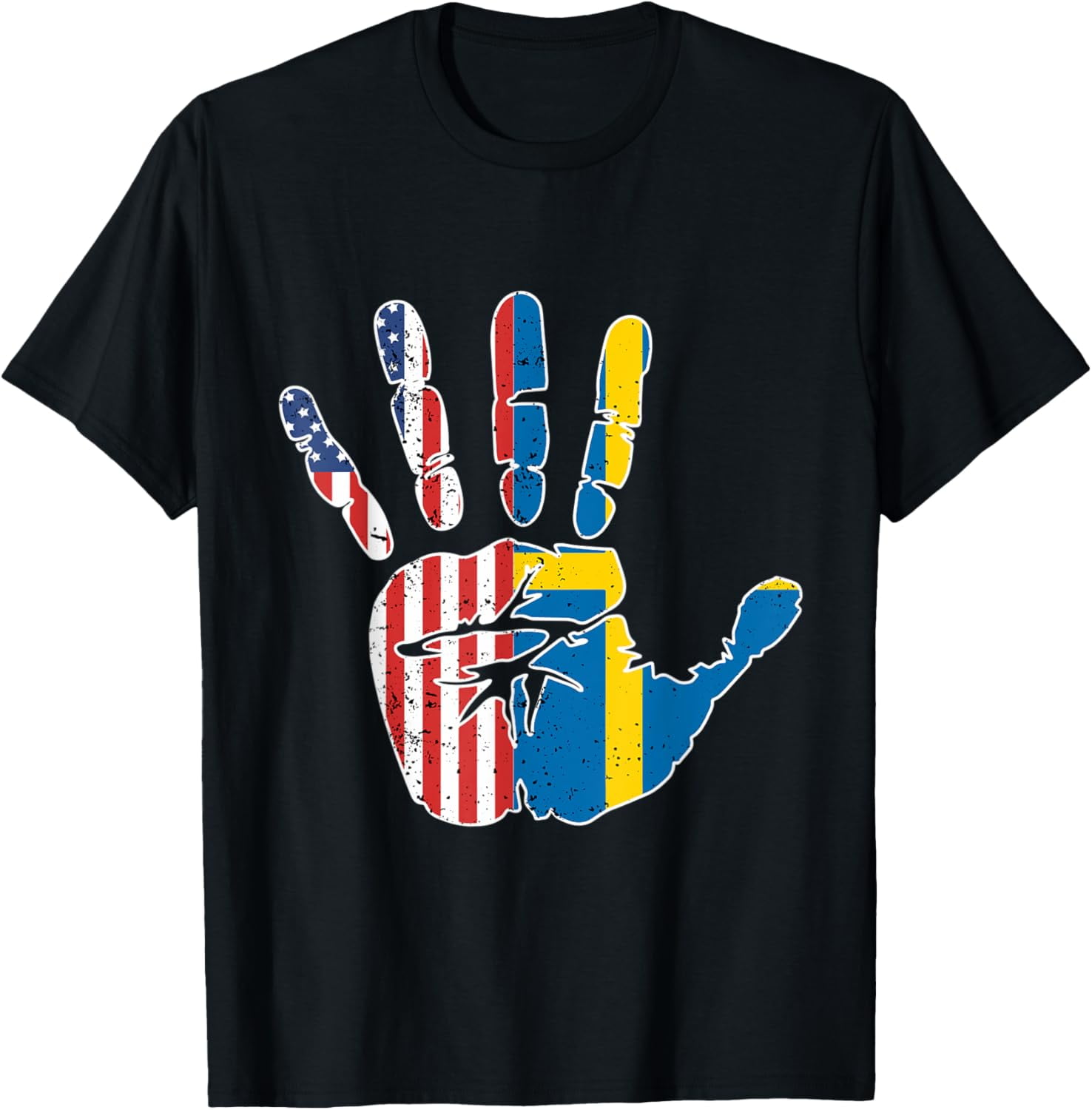 USA Sweden Handprint Flag | Sverige American Proud Swedish T-Shirt ...