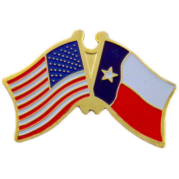 USA & TEXAS Cross Flags - Officially Licensed Original Artwork, Enamel ...