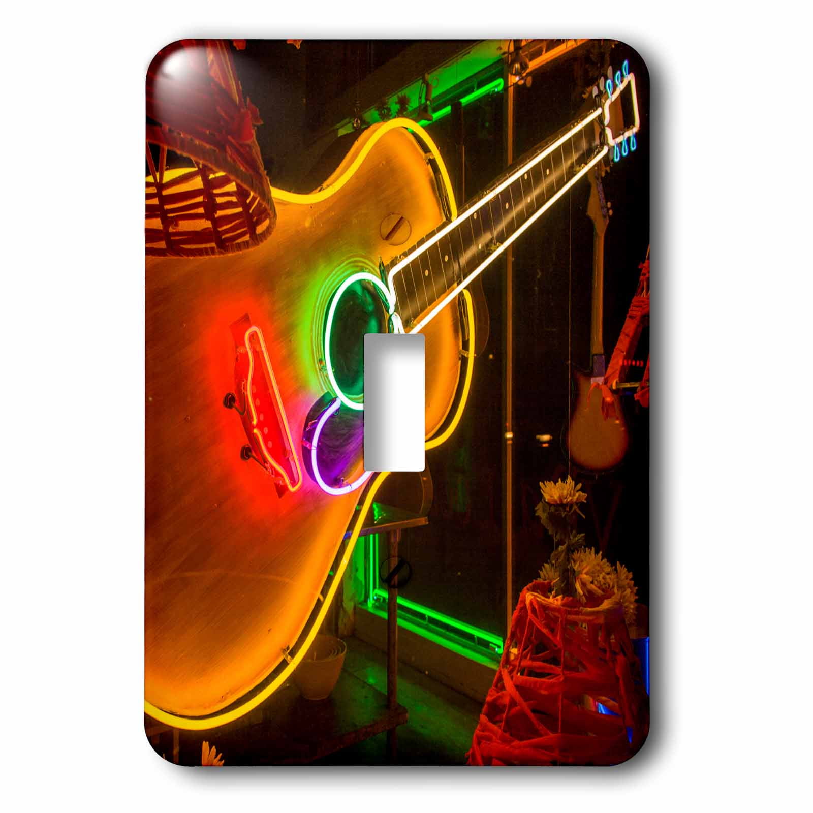 3dRose, USA, Texas, Austin. Neon Guitar at Blackmail shop, South ...