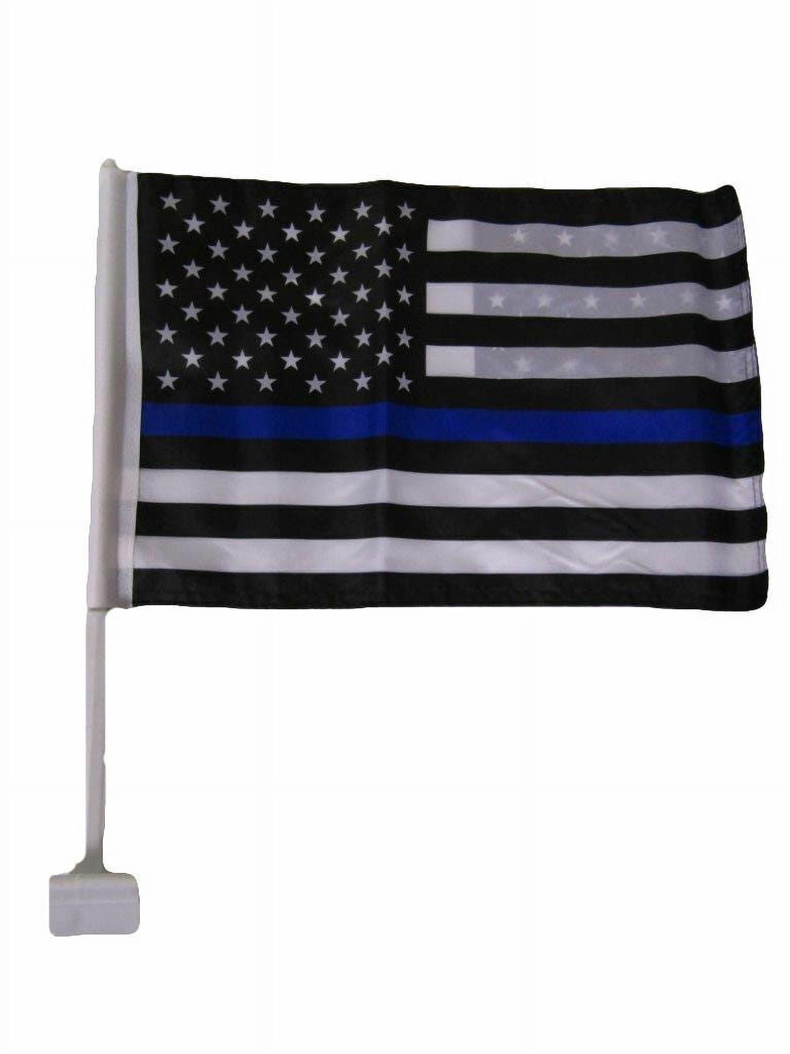 USA Thin Blue Line 12" x 18" Car Flag Double Sided Police Lives Matter ...