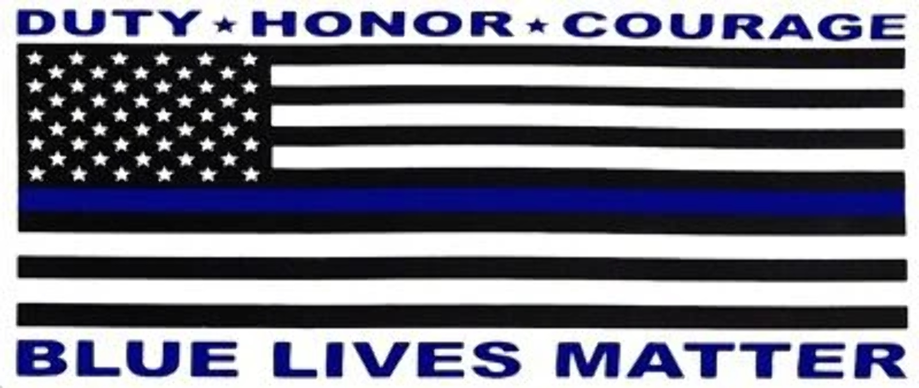 USA Thin Blue Line Duty Honor Courage Blue Lives Matter Decal Bumper ...