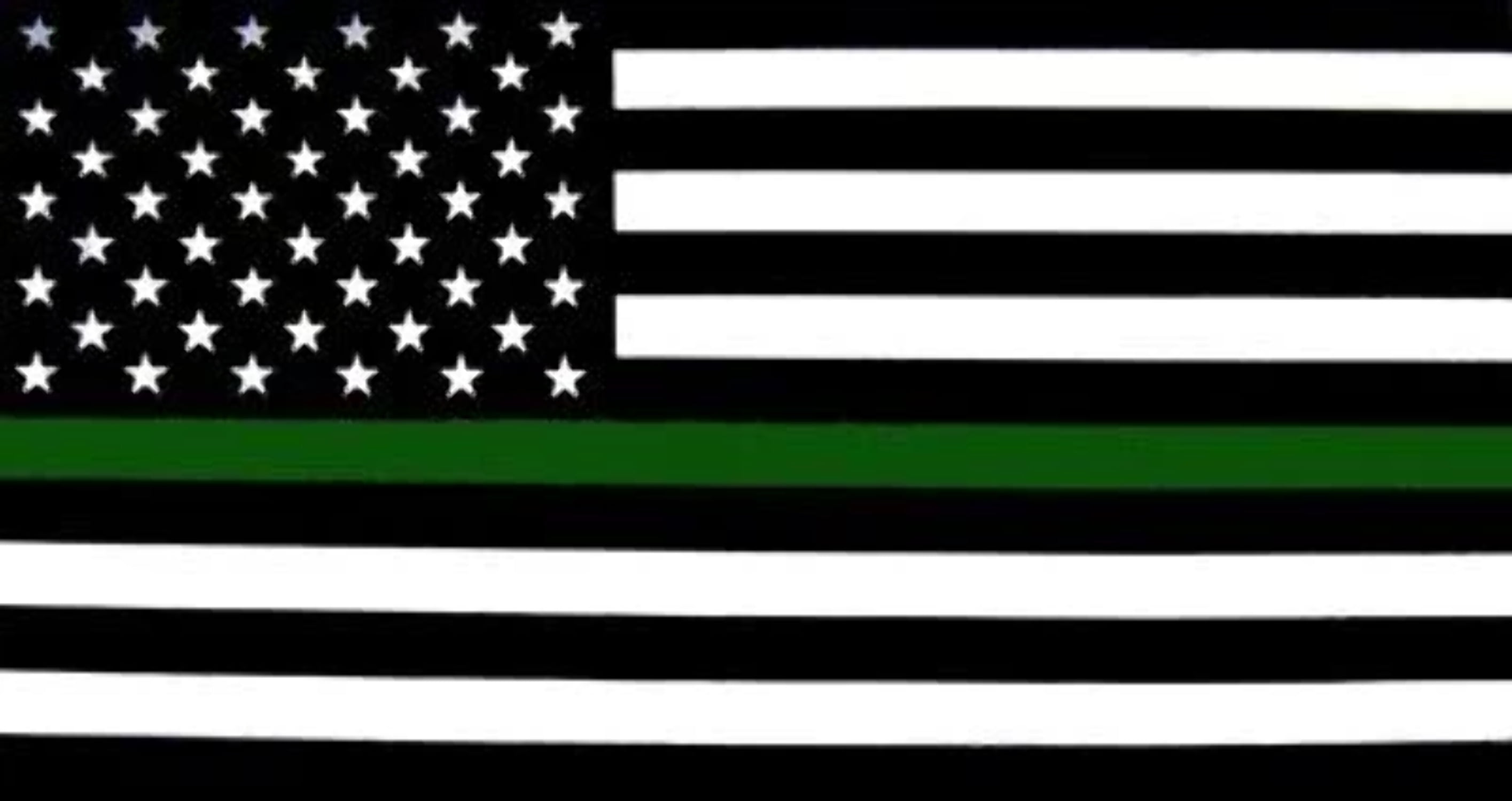 USA Thin Green Line Military Conservation Decal Bumper Sticker ...
