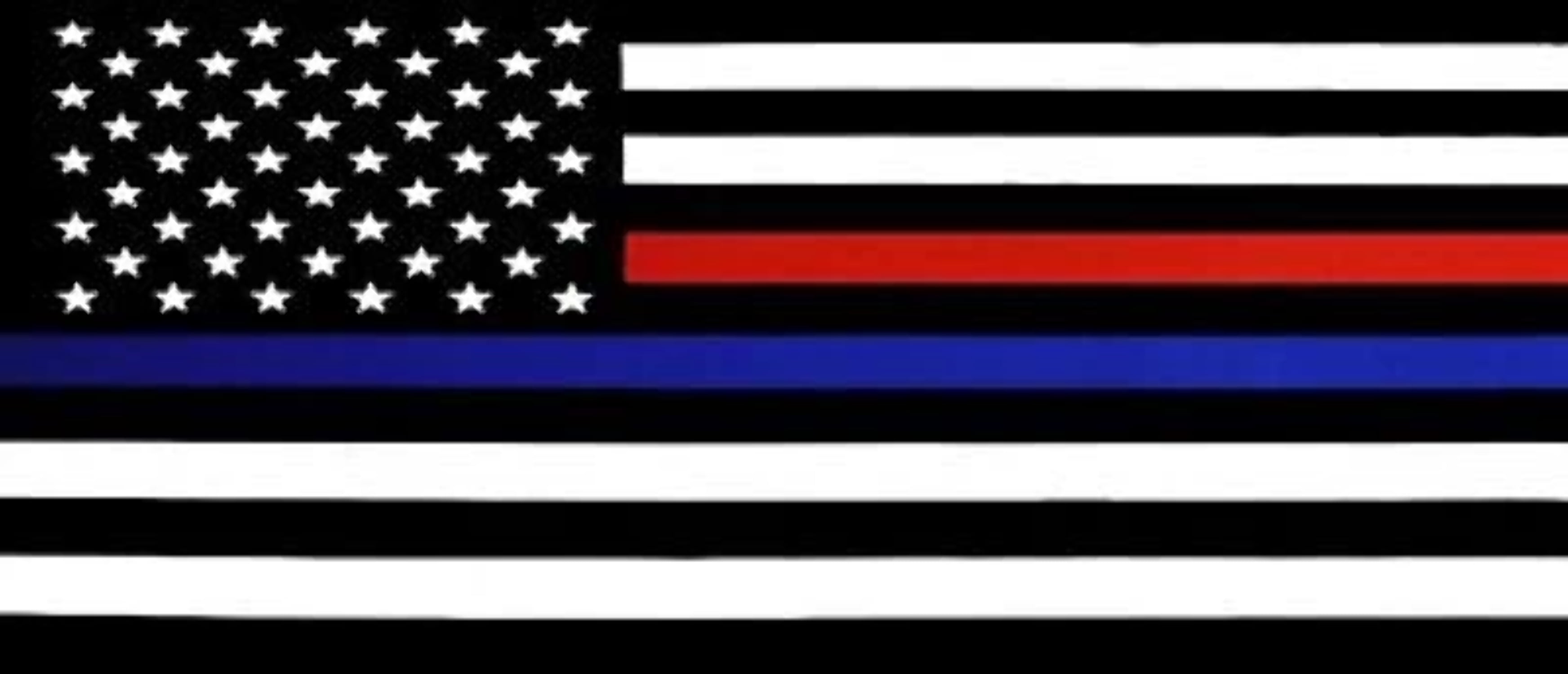 USA Thin Red Line Thin Blue Line Demon Skull Black Vinyl Decal Bumper ...