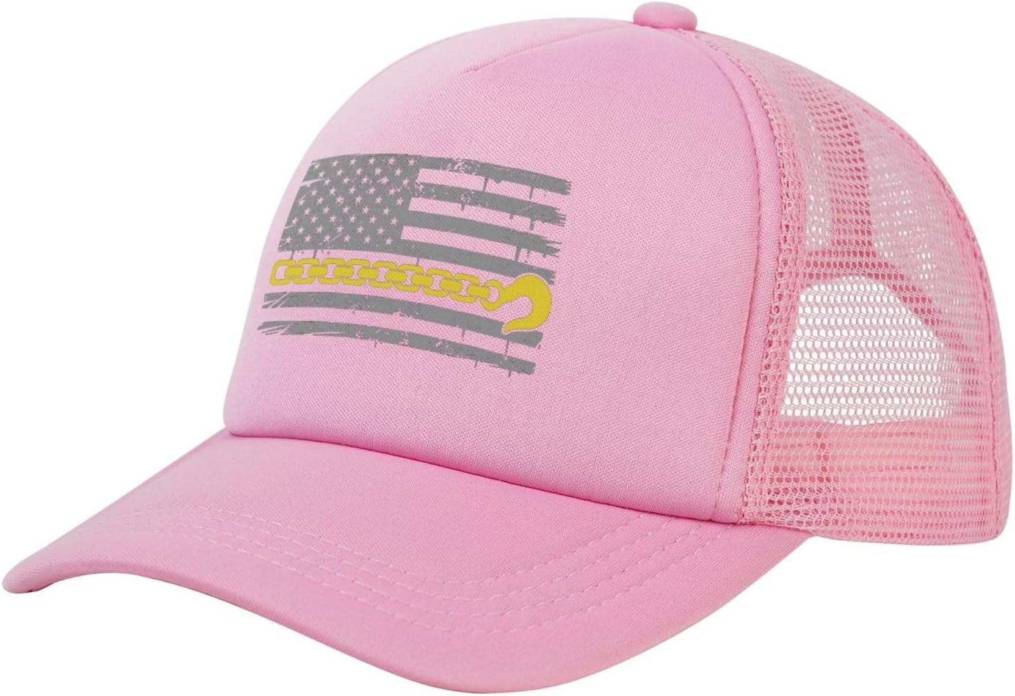 USA Thin Yellow Line Flag Tow Truck Driver Baseball Cap Canvas Mesh ...