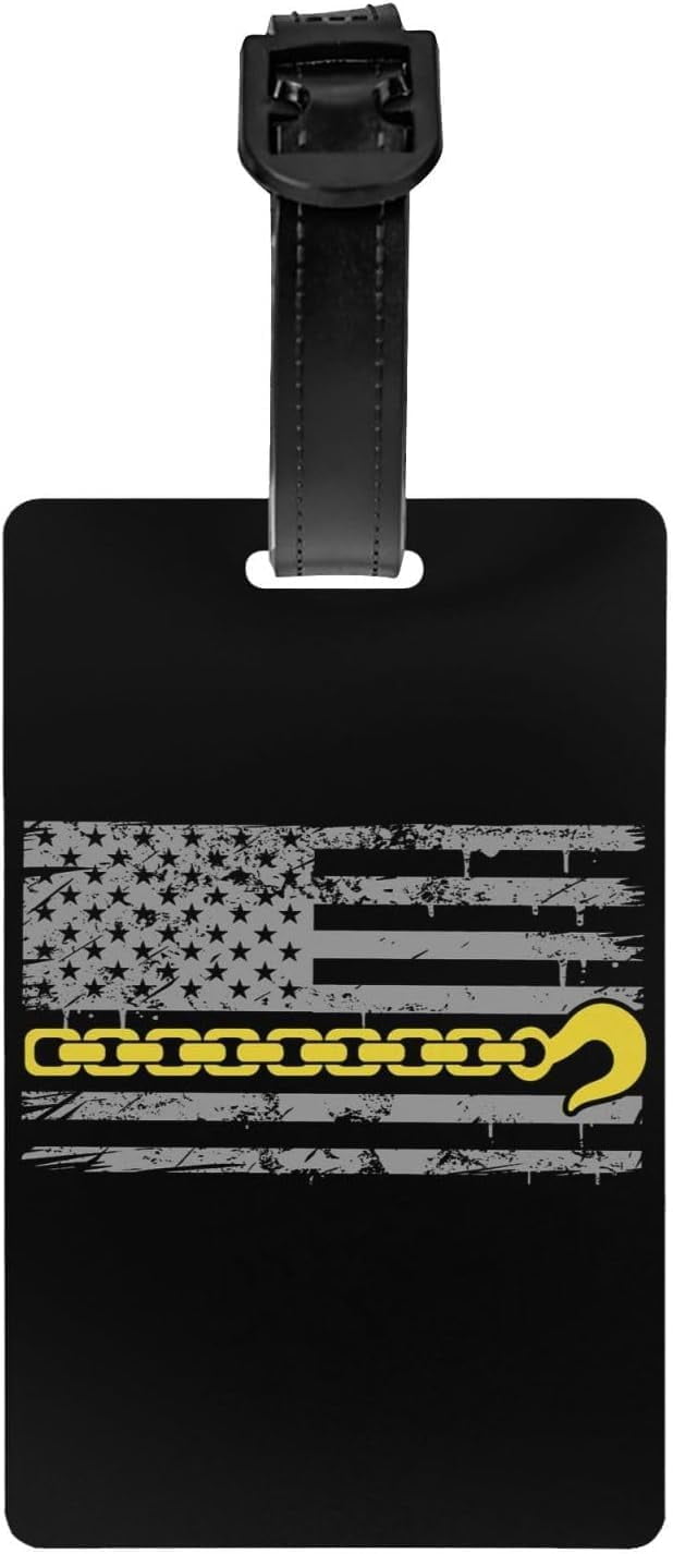 USA Thin Yellow Line Luggage Tag List, Travel Backpack Luggage Tag ...