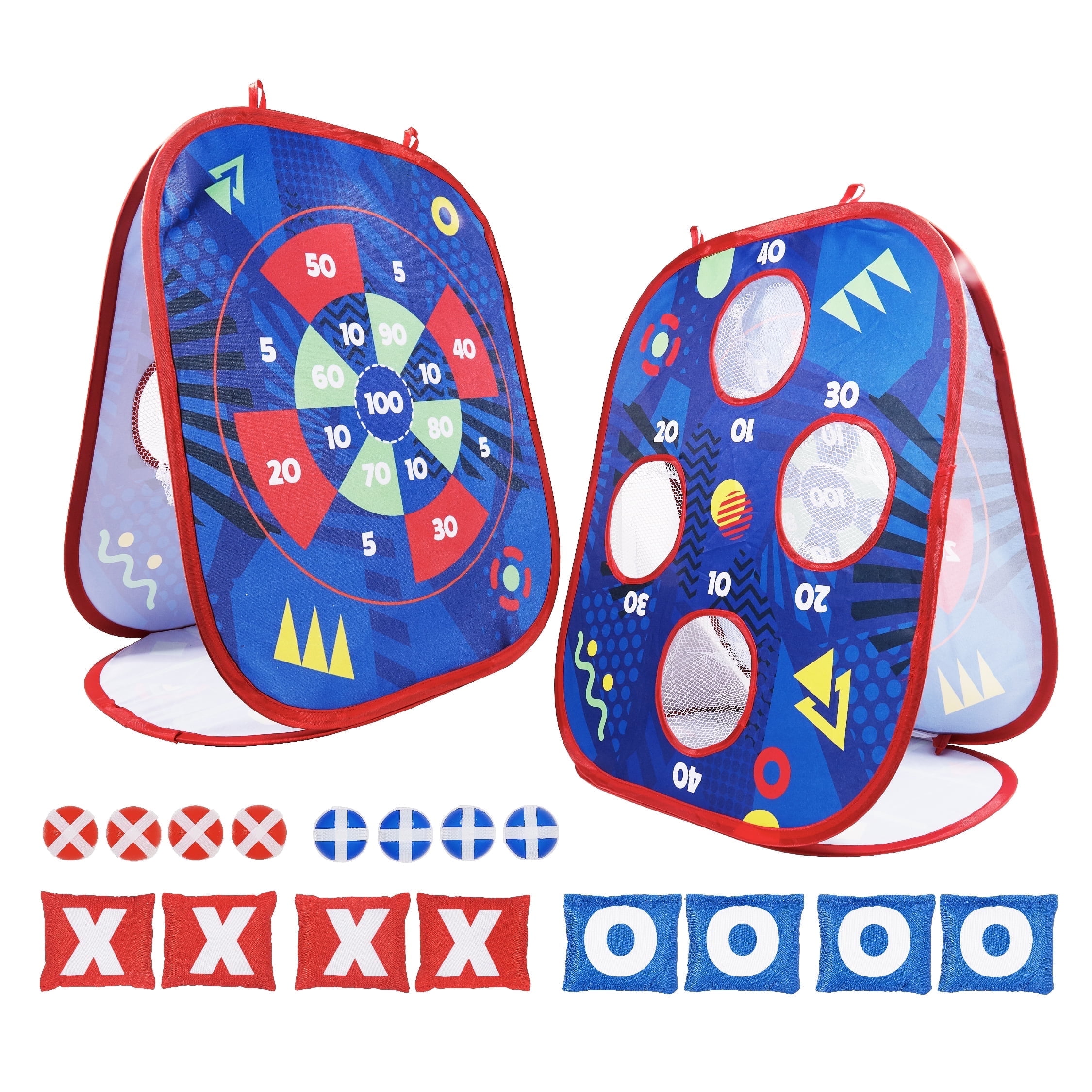 USA Toyz 3-in-1 Bean Bag Toss Game Set, Pop N Toss Cornhole Game with ...