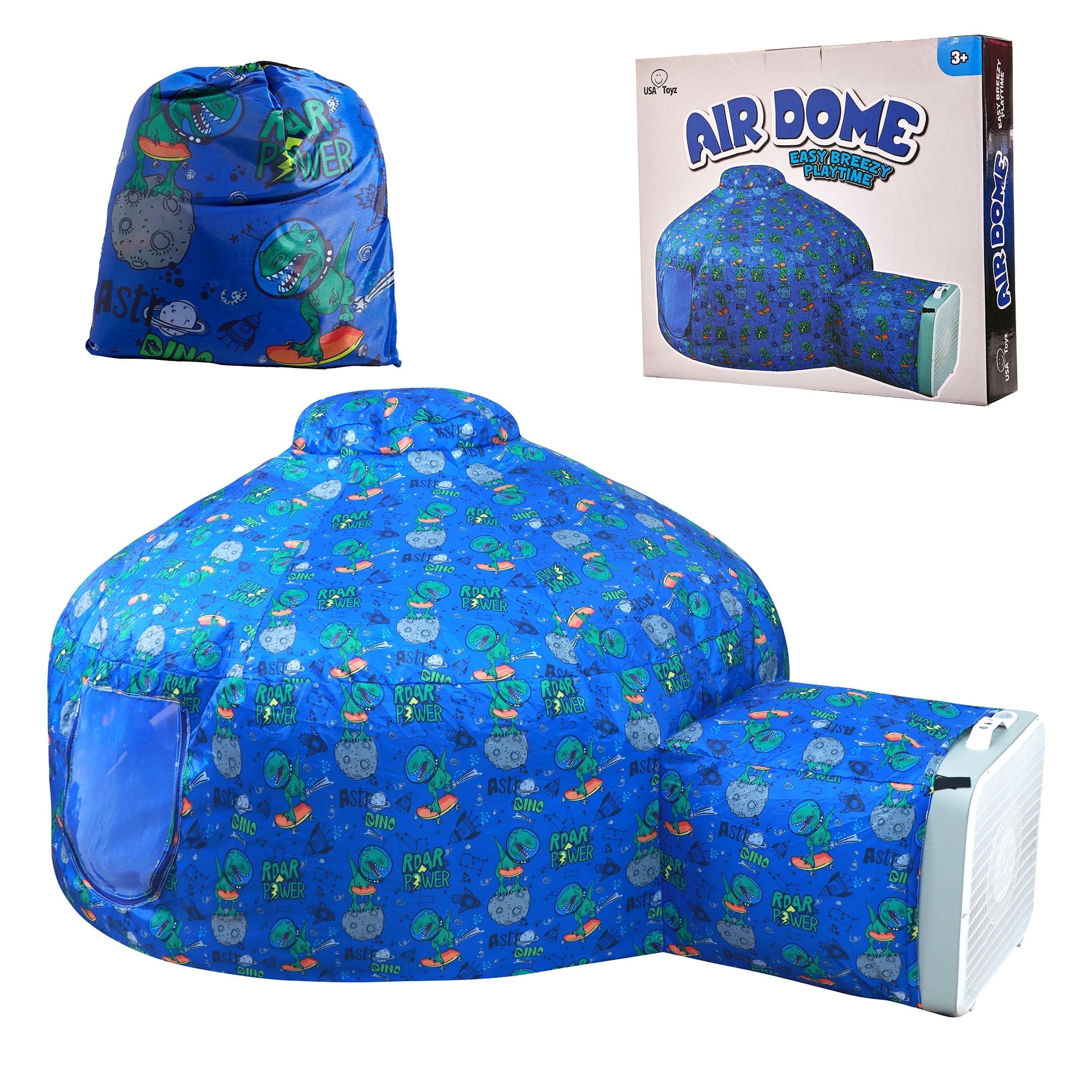 USA Toyz Air Dome Inflatable Indoor Outdoor Play Tent for Kids, Blue ...