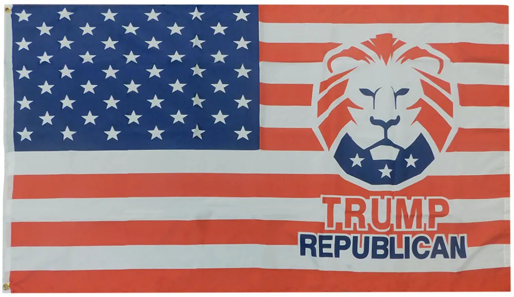 USA Trump Republican 100D Woven 3x5 Flag - Walmart Business Supplies
