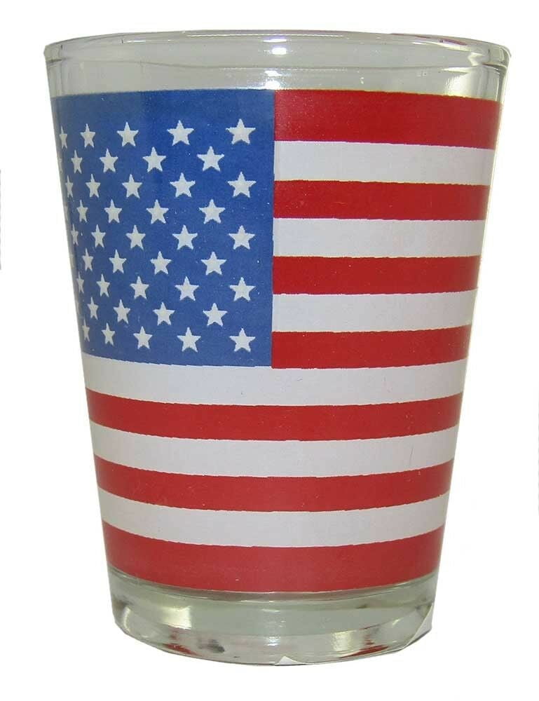 American Flag Glass