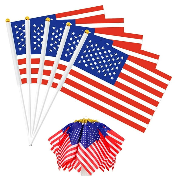 Small American Flag Stick for Patriotic Decorations & Celebrations