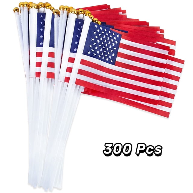 USA United States Mini Flag 300 Pack - Hand Held Small Miniature ...