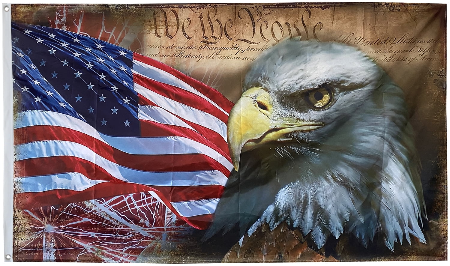USA Vintage American Flag Bald Eagle flags Polyester 3x5 FT banner ...
