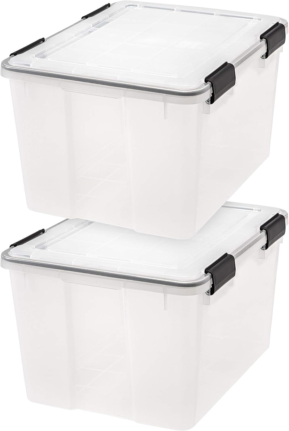 USA WeatherPro 19 Qt Storage Bins with Lids, 6 Pack, BPA-Free Plastic ...