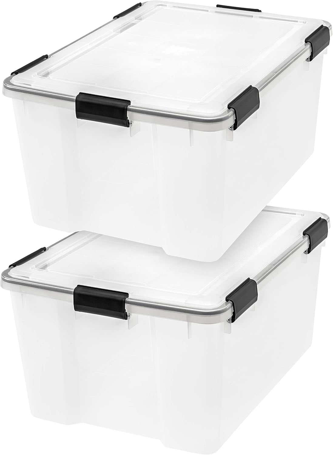 USA WeatherPro 19 Qt Storage Bins with Lids, 6 Pack, BPA-Free Plastic ...