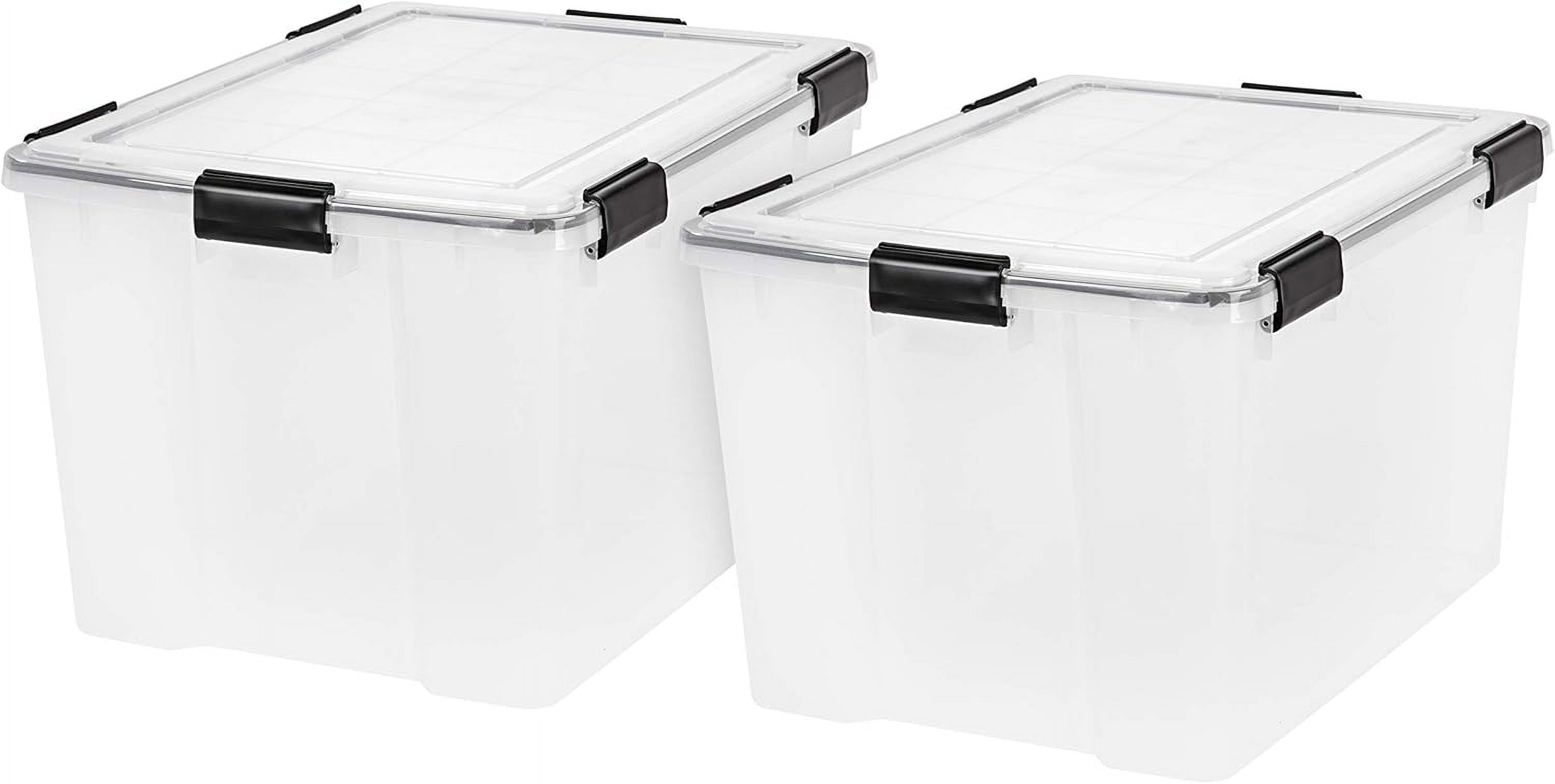 USA WeatherPro 19 Qt Storage Bins with Lids, 6 Pack, BPA-Free Plastic Gasket Box with Tight ...