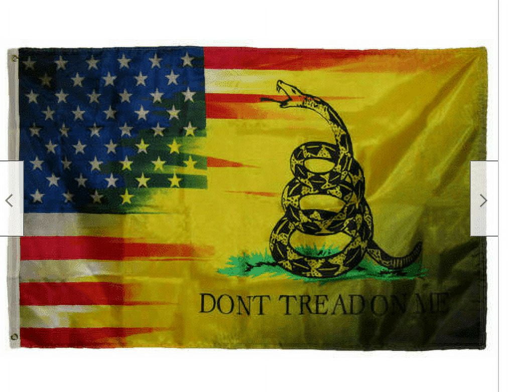 USA & YELLOW SNAKE Gadsden Culpeper TEA PARTY FLAG 3X5' Don't Tread on ...