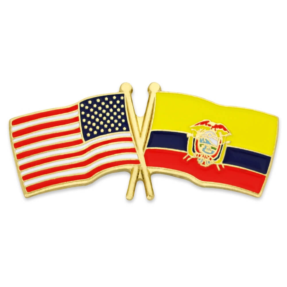 USA and Ecuador Crossed Friendship Flag Enamel Lapel Pin - Walmart.com
