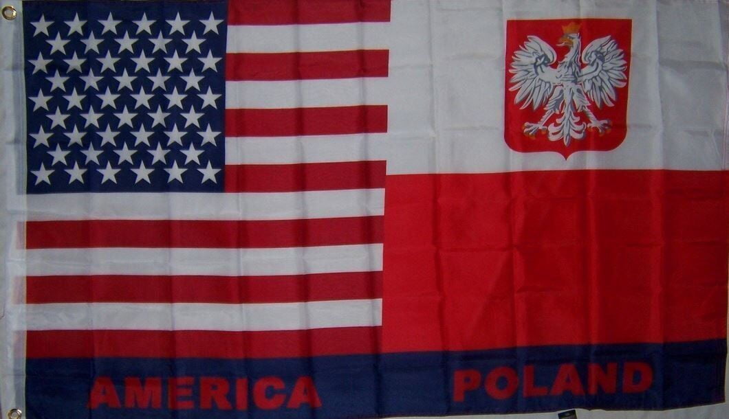 USA and Poland Friendship Polish American Flag Polyester 3 x 5 Foot New ...