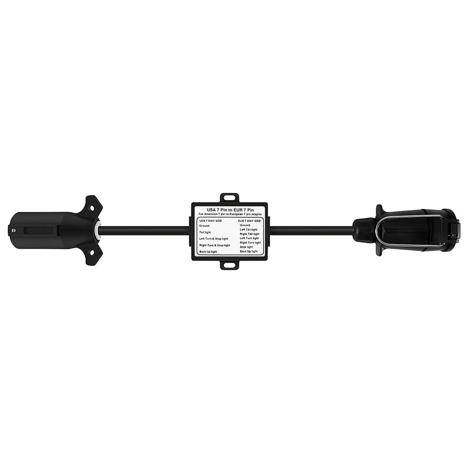 USA to EU Trailer Light Converter US 7-Way Blade Socket 7-Pin Round ...