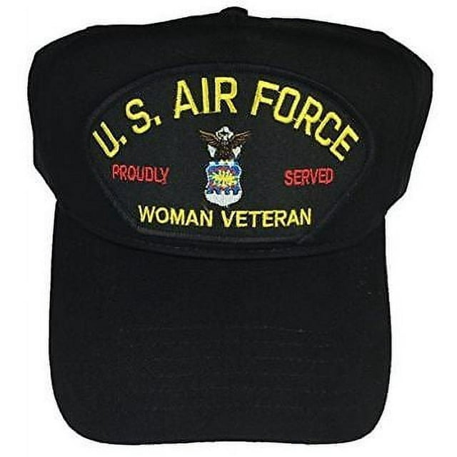 USAF AIR FORCE WOMAN VETERAN PROUDLY SERVED HAT CAP FEMALE AIRMAN PRIDE ...